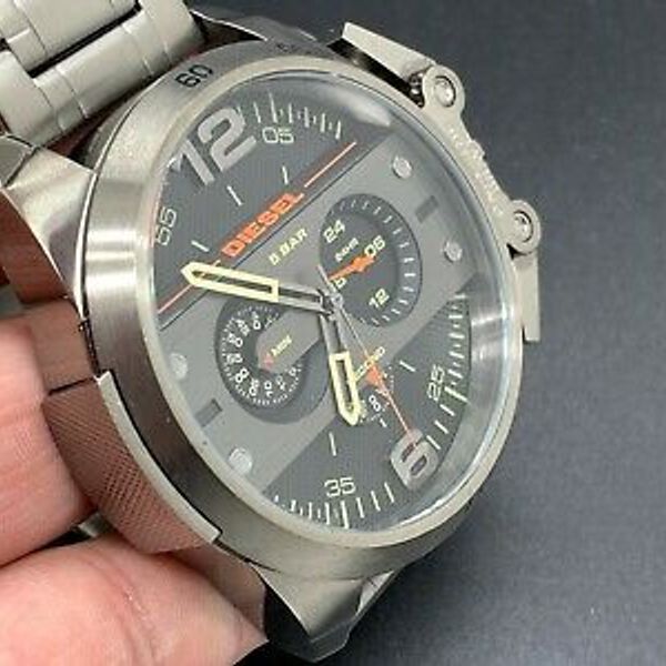 DIESEL DZ-4363 CHRONOGRAPH 24 HOURS DUAL TIME W.R 5 ATM QUARTZ MEN'S ...