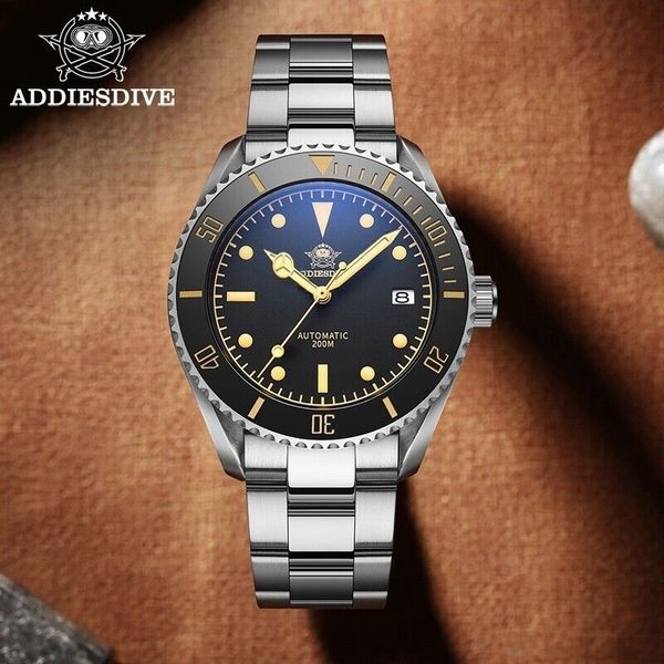 Addiesdive Watch Automatic Mechanical Diver AD2101 Seiko NH35A Movement ...