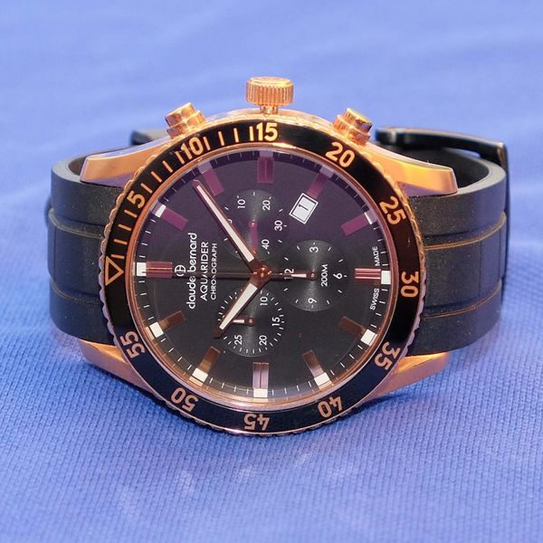 FS: Claude Bernard Aquarider Swiss Made Quartz Chronograph 10223.37RNCA ...