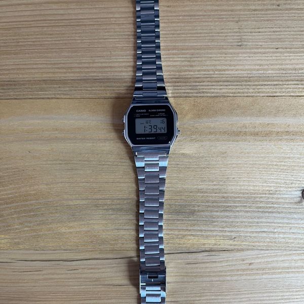 Casio A158 Digital Watch Stainless Steel Strap | WatchCharts Marketplace