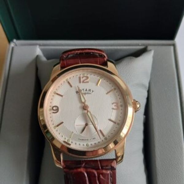 Rotary Men's Rose Gold Watch With Rotary Leather Strap | WatchCharts ...