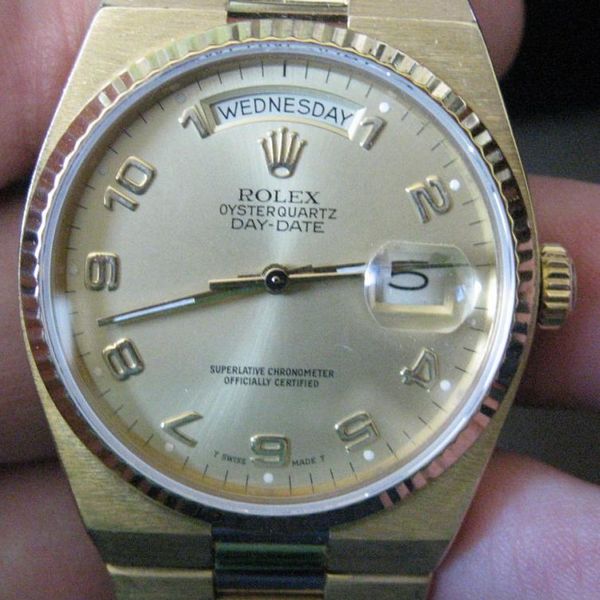 Fs: Rolex 18k quickset president quartz | WatchCharts Marketplace