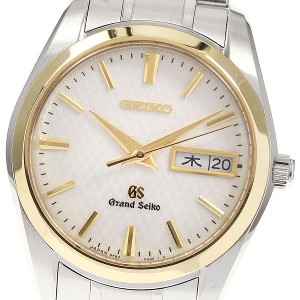 ☆Good product ★With box [SEIKO] Seiko Grand Seiko Day Date K18YG Bezel SBGT038/9F83-0AJ0 Quartz ...