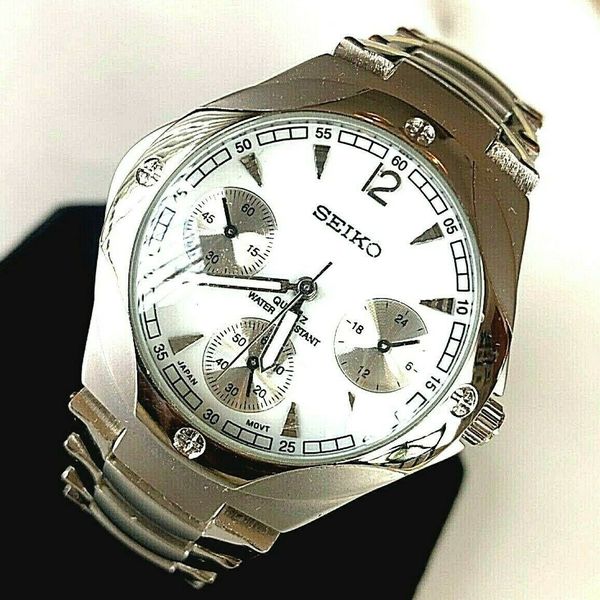 Seiko Men's Chronograph "069790" All Stainless Steel Designer Quartz ...