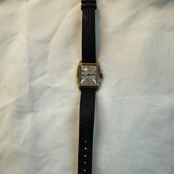 Hamilton deco tank watch, 17J, 10KGF, 987-E mvt, works well ...