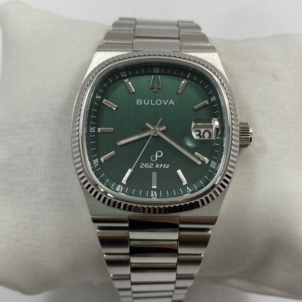 Bulova Super Seville Precisionist Quartz Green Dial Steel Men's Watch ...