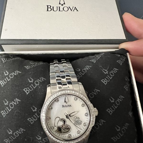 Ladies' Bulova Automatic Watch with Mother-of-Pearl Dial (Model: 96R122 ...