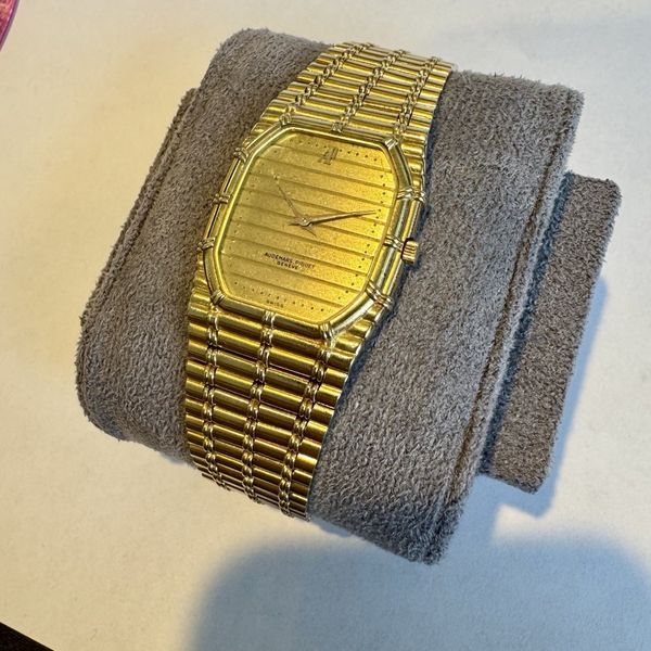 Audemars Piguet Bamboo 27mm Factory Stepped Dial 18K Yellow Gold Watch ...