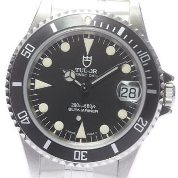 TUDOR Prince Date Submariner 75190 Date black Dial AT Boy's Watch ...