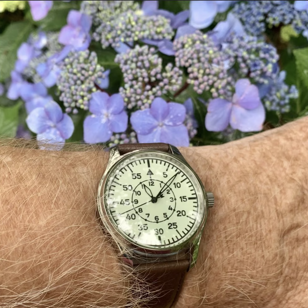 [$60 USD] Mysterious Code Type “B” Flieger: VH31, titanium, sapphire ...