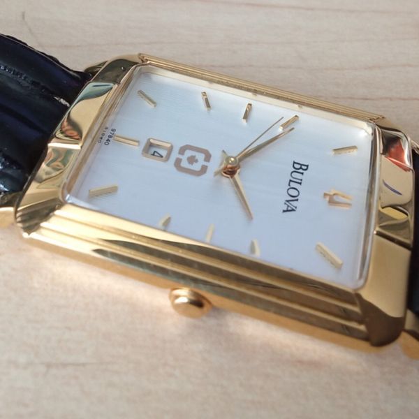 Men's BULOVA Tank Style Wristwatch with Date C685375 97B40 Never Worn ...