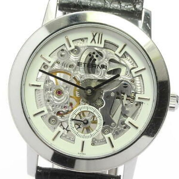 Eterna 18K Selection skeleton 1856 white Dial Automatic Men's Watch ...