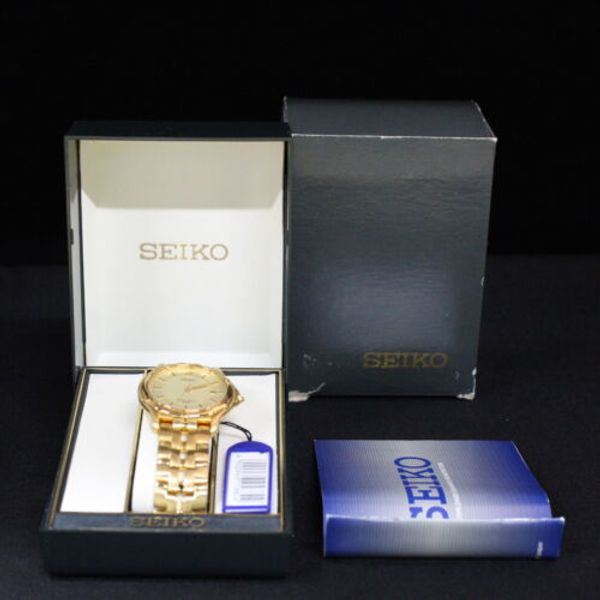 Seiko Men's Gold Stainless Steel Quartz Watch in Box - Untested (J ...