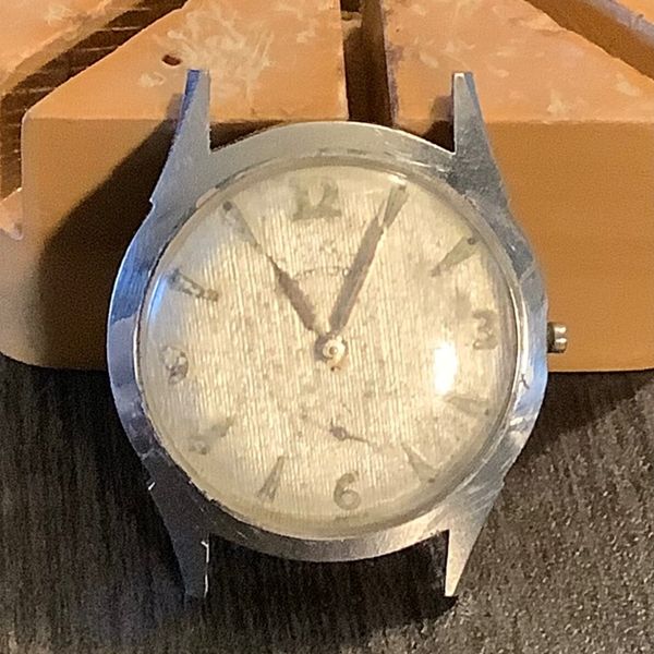 Vintage Hamilton Menâ s Watch Movement 673 Stainless Steel Case Silver ...