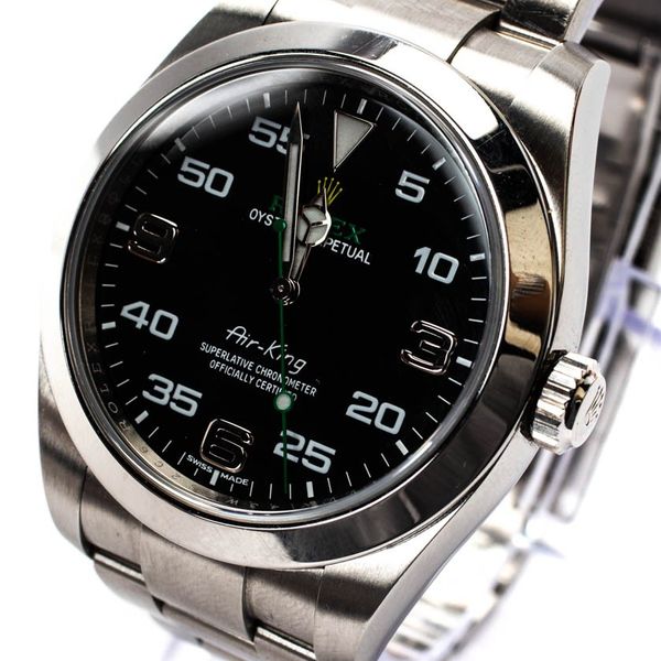 Rolex Mens Stainless Steel Air-King Automatic Watch 40mm | WatchCharts ...