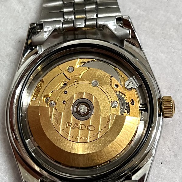 Rado Purple Horse Gold Dial Day Arabic Date Overhauled Automatic Watch ...