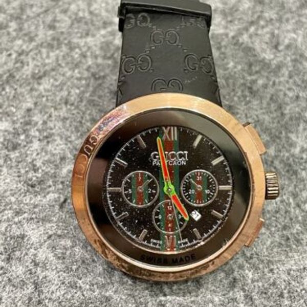 Gucci Pantcaon Watch-Gucci Swiss Made Ref 1142 Rubber Strap * NEEDS NEW ...