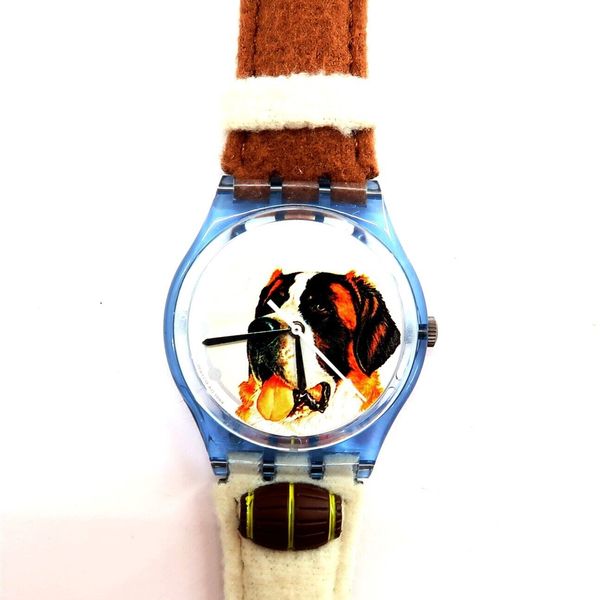 NEW Swatch Watch BARRY GN152 Saint Bernard Dog with Case and Papers ...