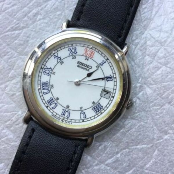 Seiko Watch Roman Numerals vintage White Face Dial | WatchCharts ...