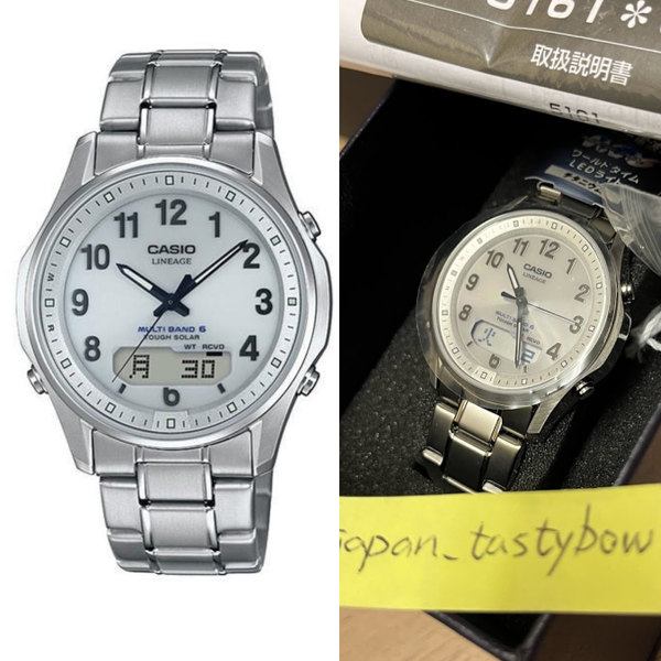 CASIO LINEAGE LCW-M100TSE-7AJF Titanium White Dial Solar Radio Atomic ...