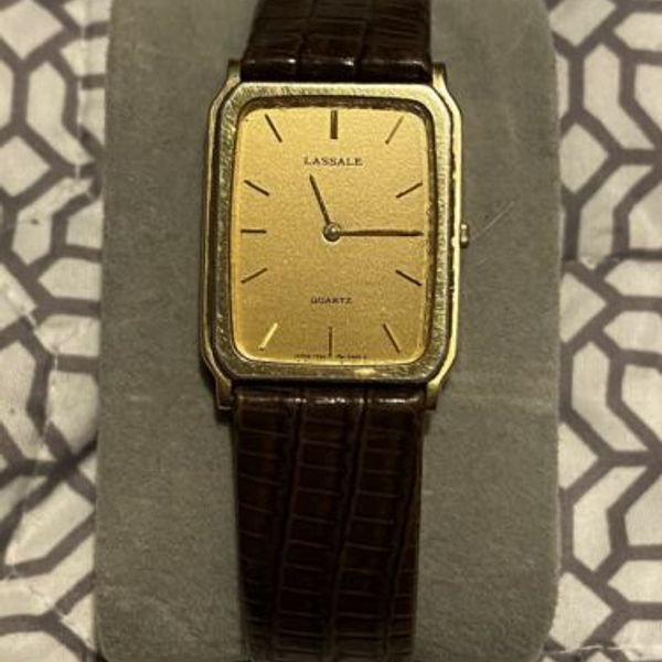 Nice Vintage Mens Lassale by Seiko Tank Style Ultra Thin Dress Watch 7750-5469 | WatchCharts ...