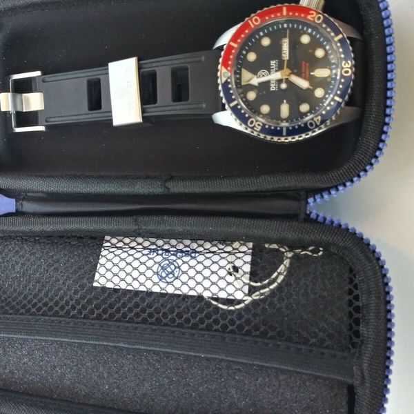 DEEP BLUE WATCH DIVER NATO 300 AUTOMATIC SS DIVER RED/ BLUE BEZEL-BLUE ...