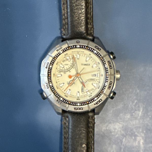 TIMEX INTELLIGENT QUARTZ SERIES MEN'S 50mm WATCH BEIGE DIAL - needs ...