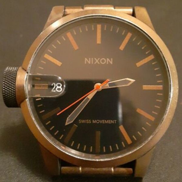 Nixon, The Chronicle, Magnified, Sienna, 100M, ISA 233A Quartz, New Bat ...
