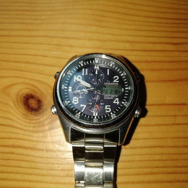 Casio Oceanus OCW-520 wave ceptor Edelstahl Solar Funk Japan Herren ...