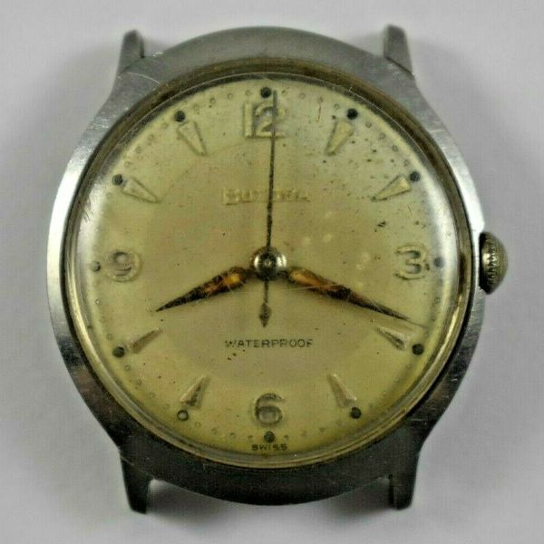 Vintage 1961 M1 Bulova Waterproof Manual Wind 17J 11AFC Wrist Watch ...
