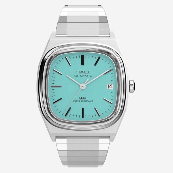 Timex Automatic 1983 E-Line Reissue 34mm Tiffany Dial Watch TW2Y07300 ...