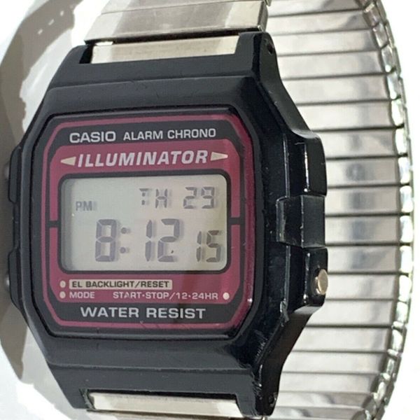 Vintage Casio F-106 American flag watch Illuminator | WatchCharts ...