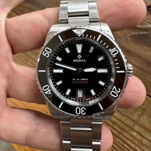 SOLD! Monta Oceanking V3 Date Black Dial Ceramic Bezel 40.5mm Full Kit ...