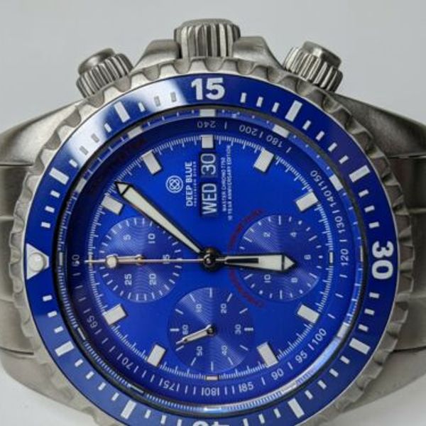 Deep Blue Master Chrono Automatic Chronograph Dive Watch 45mm 7750 10th ...