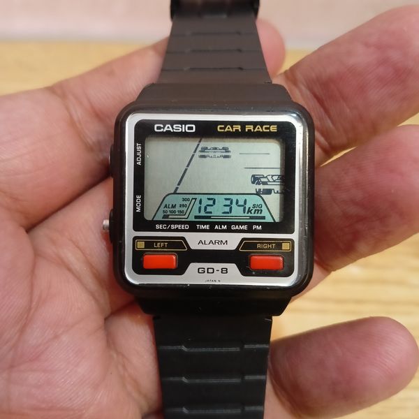 Rare Vintage Casio Watch GD-8 Car Race Game Watch - Working ...
