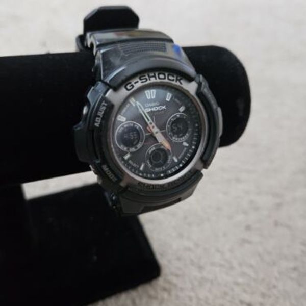 Casio G shock watch AWG-101G 4765 tough solar powered black rubber ...