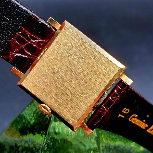 Vintage OMEGA Tank 1960'S Quartz 14K Solid Gold !! With A Very Unique ...