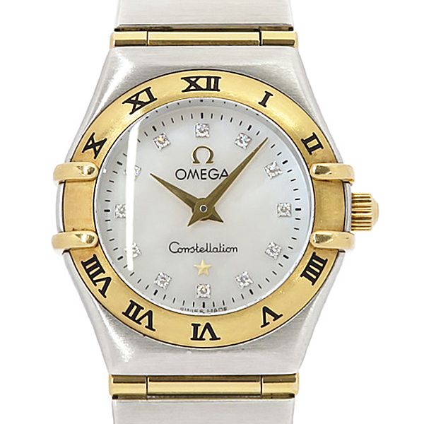 [OMEGA] Omega "Constellation mini 12P diamond" 1262.75 ladies quartz 3 ...