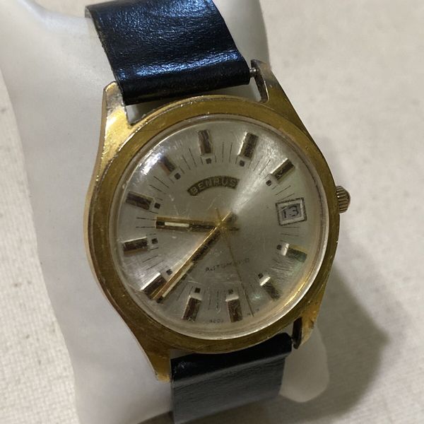 Benrus Men's Automatic WR Watch 17 Jewels Date Quick Set 1970's Runs ...