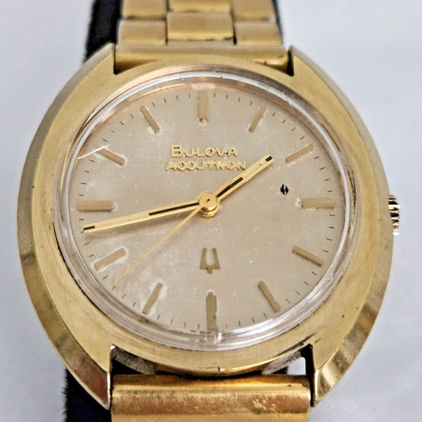 MEN'S BULOVA ACCUTRON GOLD PLATED N3 WRISTWATCH FOR RESTORATION OR ...