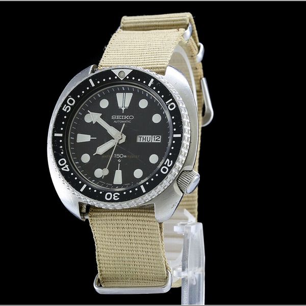 Mens Vintage SEIKO Automatic Stainless Steel Turtle Diver Watch 6309-7049 150m | WatchCharts ...