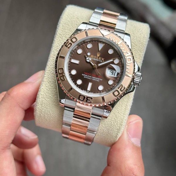 JUNE2024 Rolex Yacht Master 126621 Half Gold Choco Dial 40mm Full Set ...