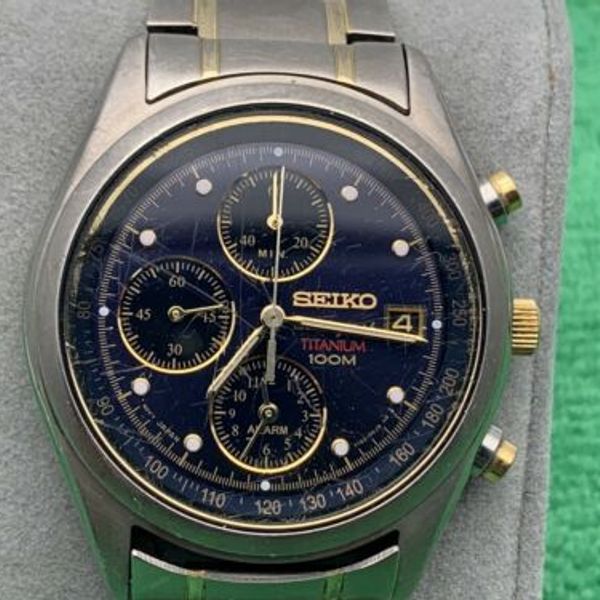 Seiko Titanium Chronograph 7T62-0FD0 Mens Watch | WatchCharts Marketplace