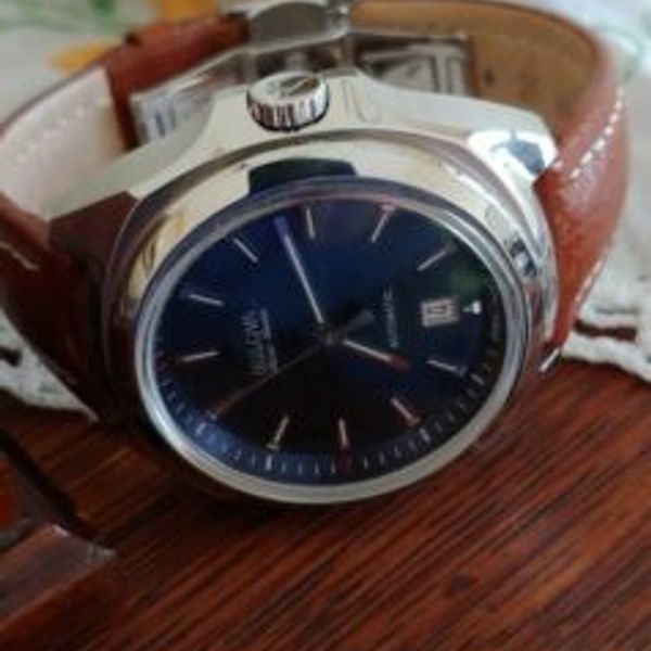 Bulova 63B185 Men's Telc Accu-Swiss Blue Automatic Watch | WatchCharts ...