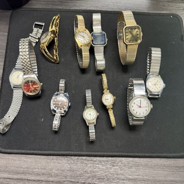 LOT OF OLD VINTAGE TIMEX WATCHES WOMENS SWANSON NEED BATTERIES ...