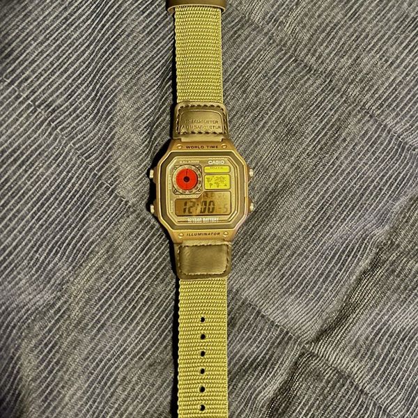 Casio AE 1200 Royale Tri Color Army Green Band | WatchCharts Marketplace