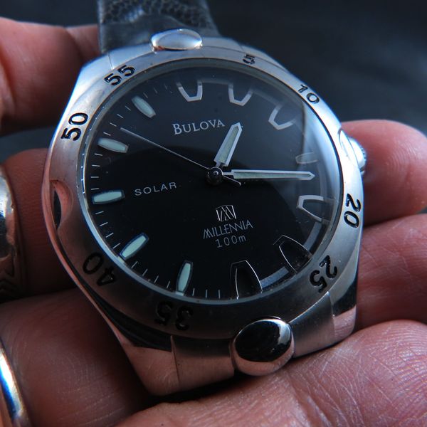 All Steel Bulova Millennia 100M Solar Quartz Men Watch | WatchCharts ...