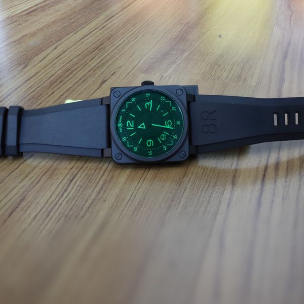 Rare Bell & Ross BR 03-92 HUD Ceramic fighter aviation pilot automatic ...