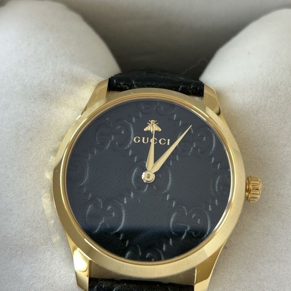 YA1264034A Gucci Unisex Black and Gold watch | WatchCharts Marketplace