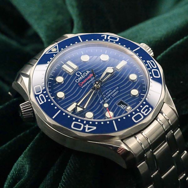 FSOT: Omega Seamaster Blue Wave Blue Ceramic Steel MINT FULL SET 210.30 ...